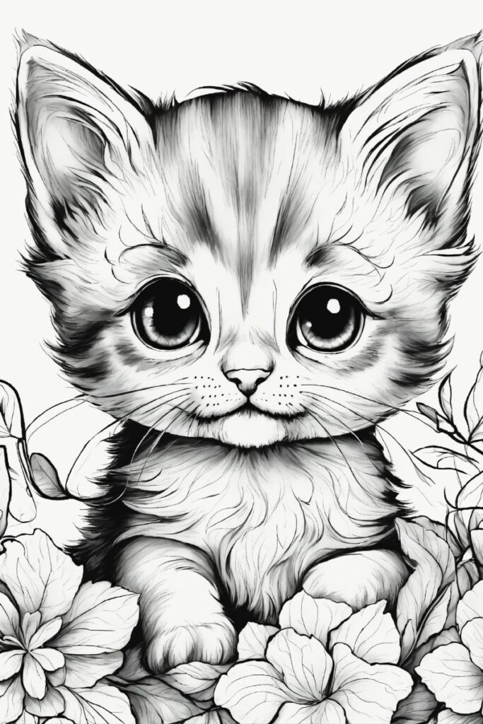 Bộ 79+ Tranh tô màu mèo con mới nhất dành tặng các bé