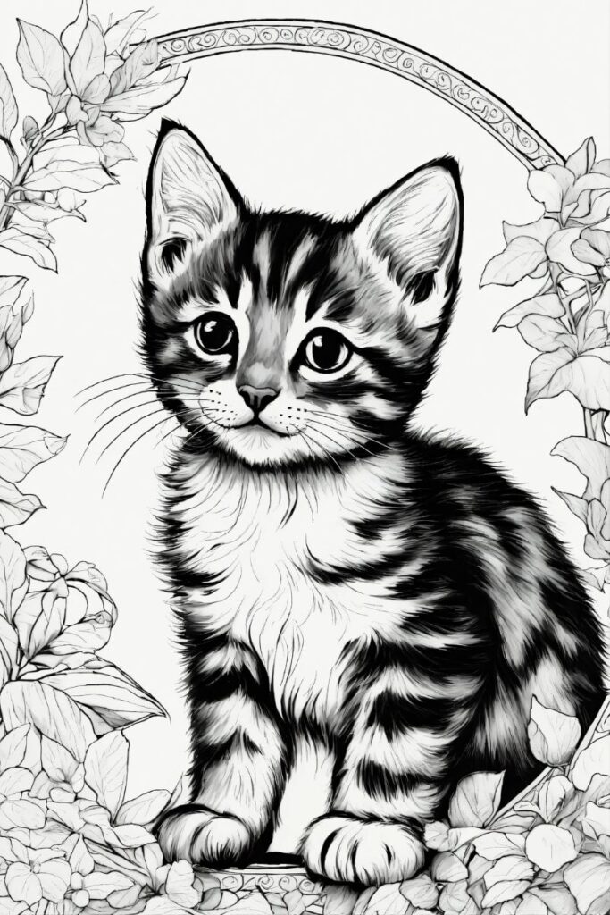 Bộ 79+ Tranh tô màu mèo con mới nhất dành tặng các bé