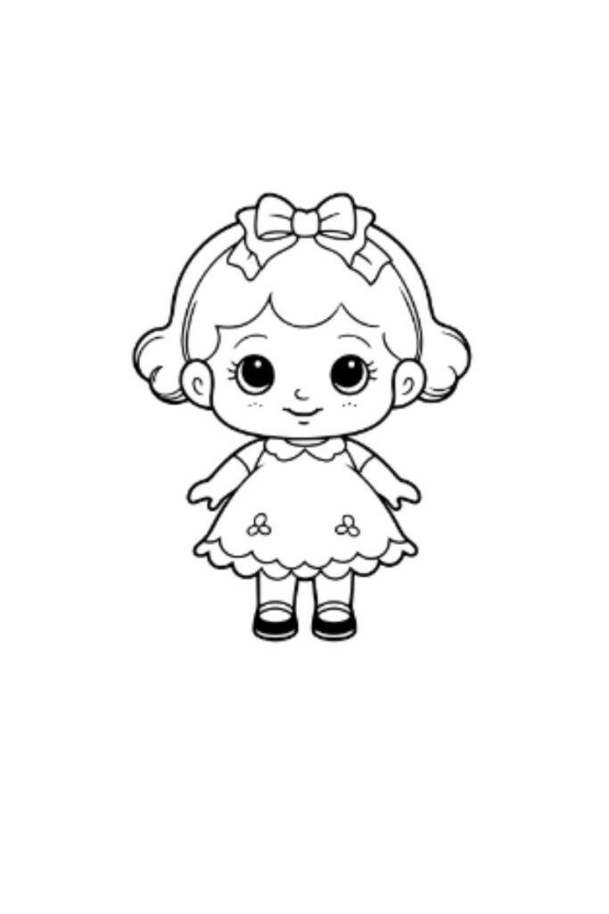 Tổng hợp 99+ Tranh tô màu búp bê giấy đơn giản cho các bé